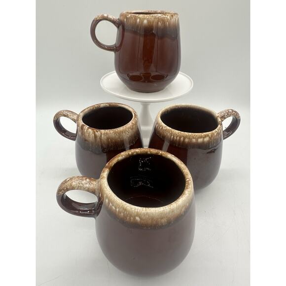 Mccoy | Dining | Mccoy Brown Drip Glaze Mugs Vtg Mcm Pottery O Handle ...